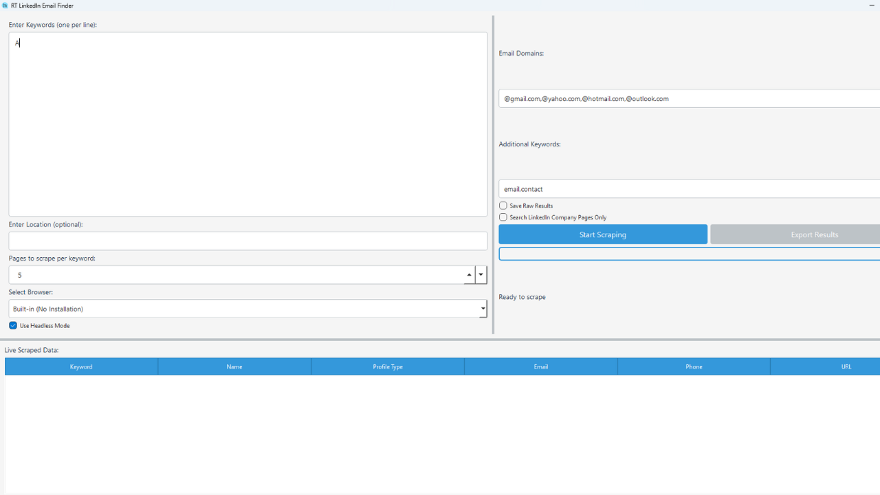 RT LinkedIn Email Finder | Scrape Email From Linkedin by ElektroSoftware